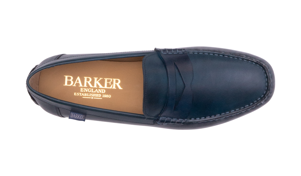 Jamie - Navy Handpainted | Barker Shoes Europe